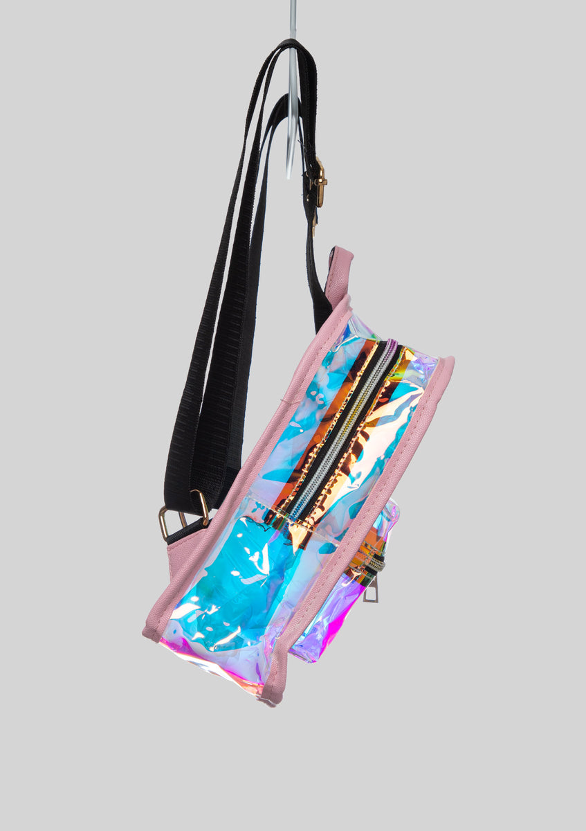 Pink Trimmed Holographic Backpack – Ten Past Monkey